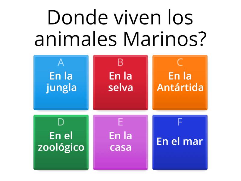 Los animales marinos - Quiz