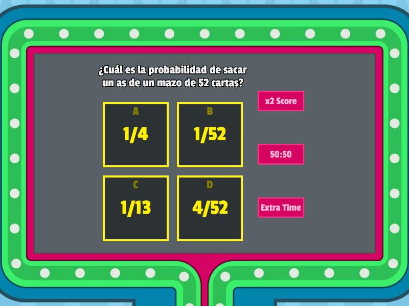Juego de las Probabilidades - Gameshow quiz