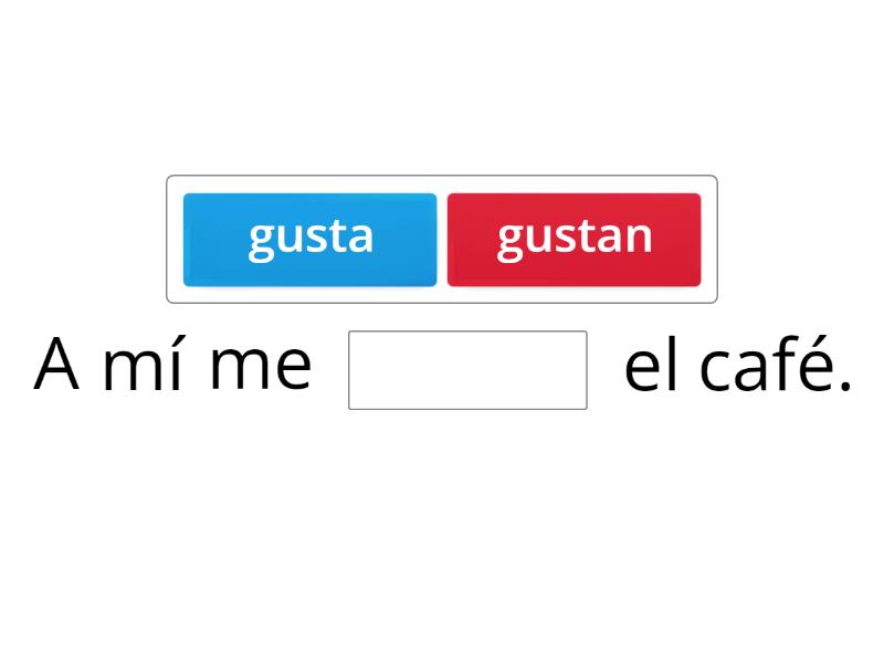 Gusta/gustan - Missing word