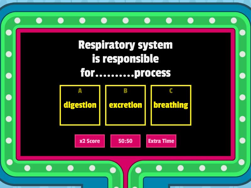 Respiratory system - Gameshow quiz
