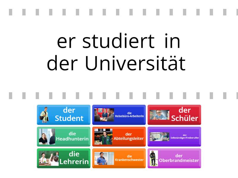 Was machst du beruflich? (Coffee Break German) - Find the match