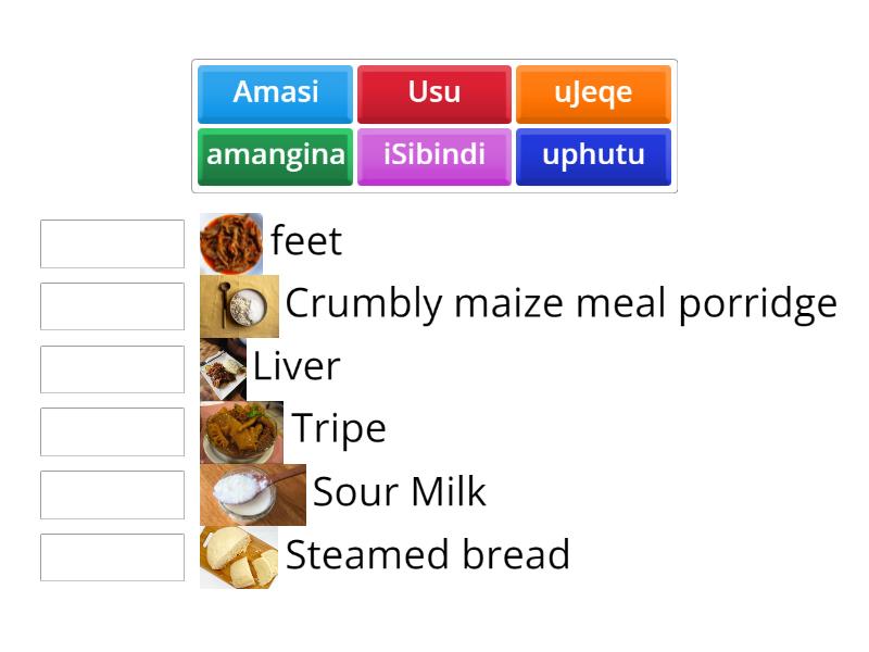 Zulu cuisine: the dishes and traditions - Match up