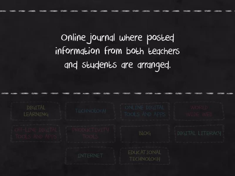 Basic Concepts of ICT - Find the match