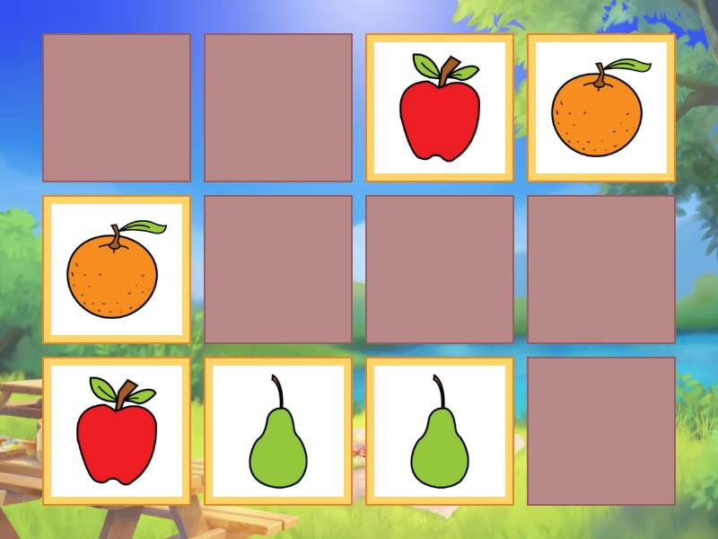 MEMORY FRUITES - Matching pairs