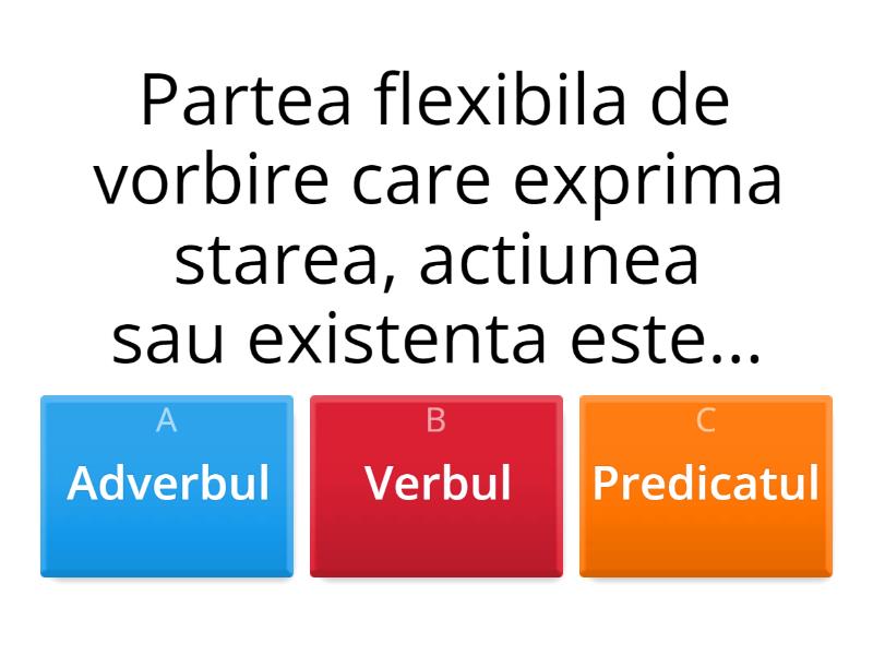 Partile de vorbire si de propozitie - Quiz