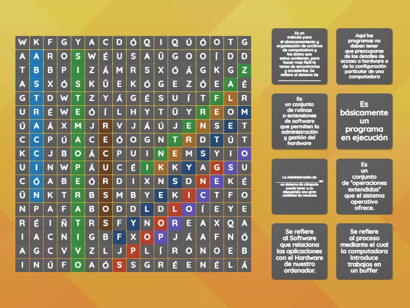 Identificando Conceptos - Wordsearch