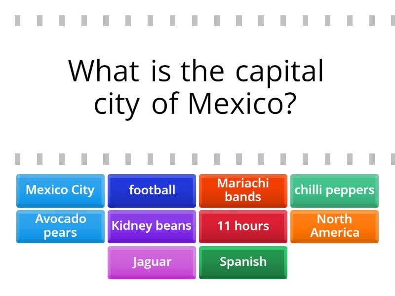 Mexico quiz - Find the match