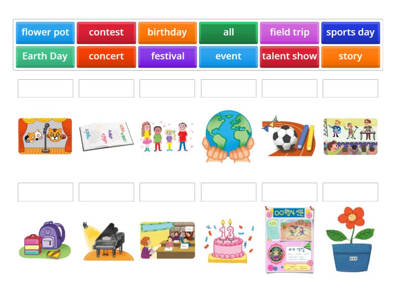G6 L3 When is Earth Day vocabulary - Match up