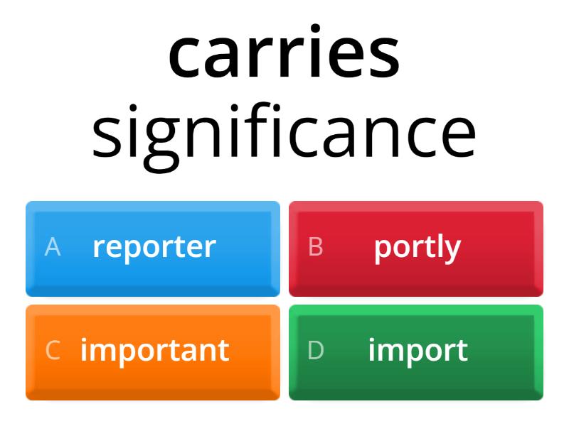 Morphology Port Hoz Quiz