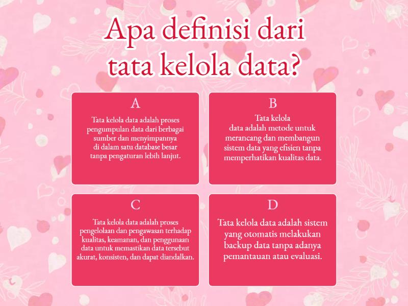 Tata Kelola Data - Cuestionario