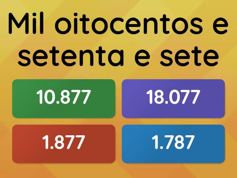 NUMERAIS POR EXTENSO LETRA MINÚSCULA - Викторина