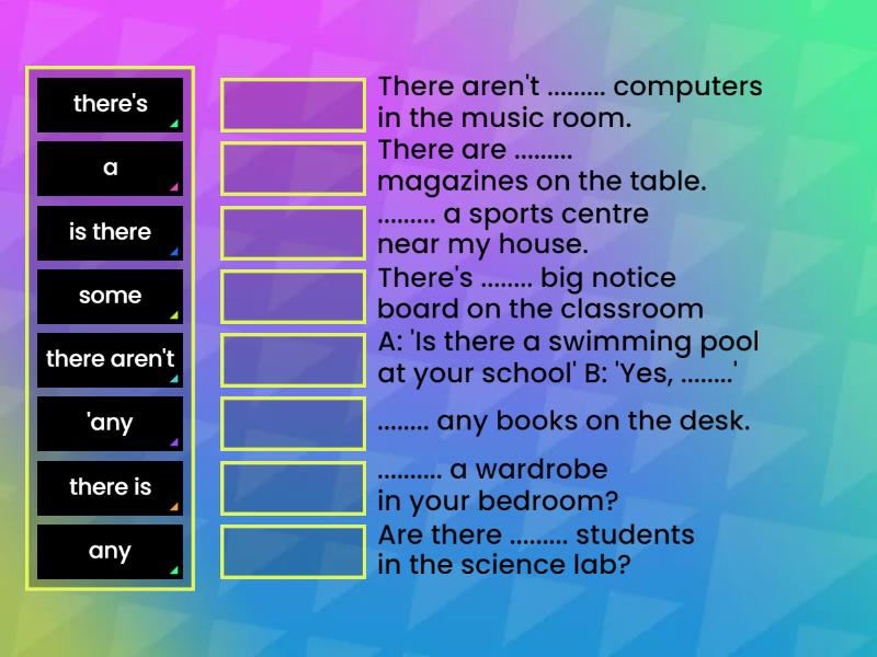There is/there are; some/any with plural nouns - Eşleştir