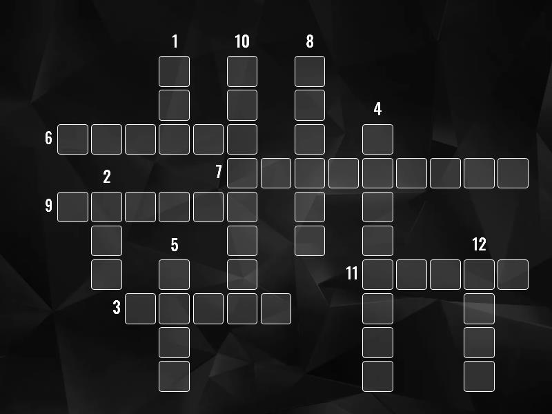 Own it! 4 Unit 6.2 Finished? - Crossword