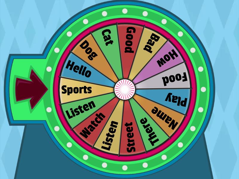 spelling wheel - Spin the wheel