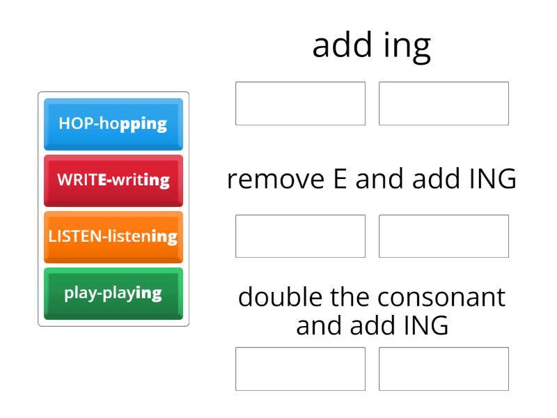 prep 2 u 3 types of spelling - Group sort