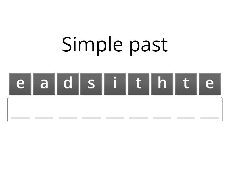 simple past verbs regular - Anagrama