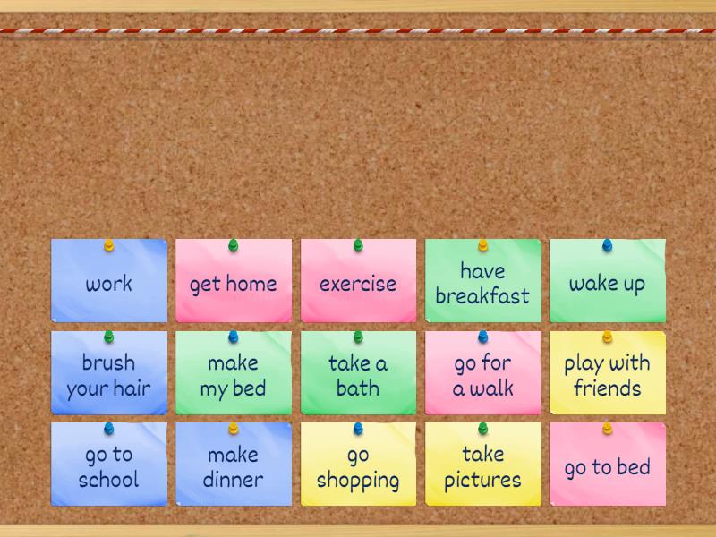 Daily Routines - Find the match