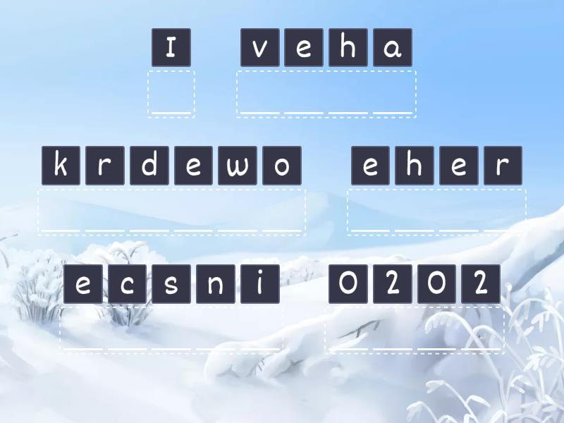 B12 "present perfect simple with for and since" - Anagram