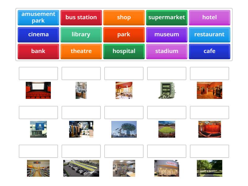 Places in the town - Match up