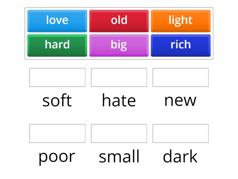 Antonym - Match up