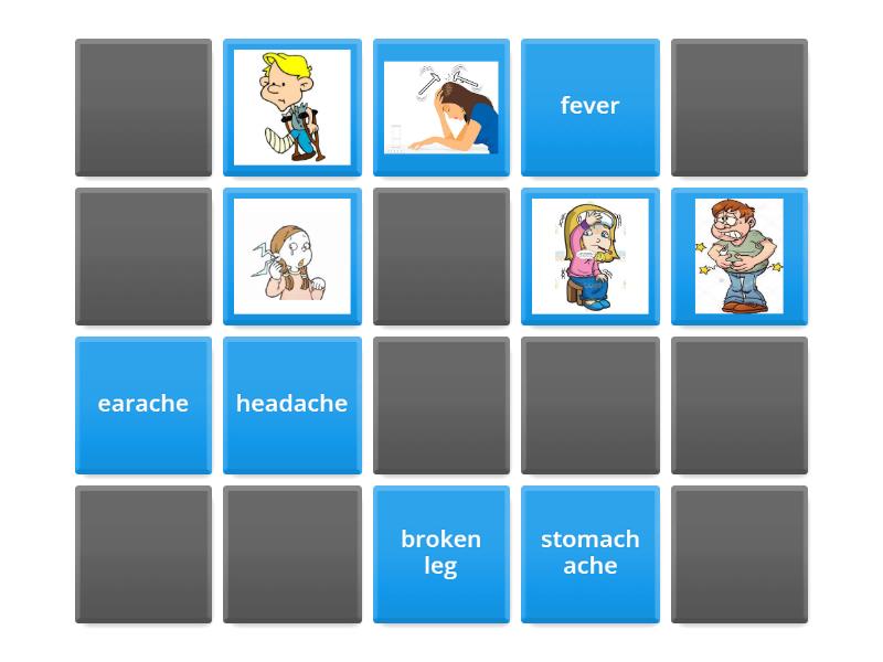 Injuries and illnesses - Matching pairs