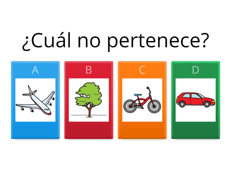 PERTENECE - NO PERTENECE ¿Cuál no pertenece? - Quiz