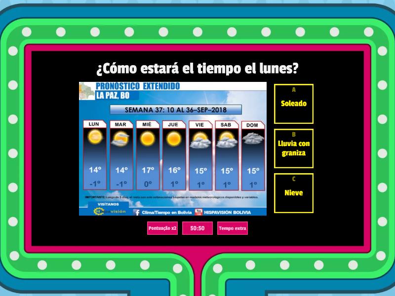 Clima y tiempo - Gameshow quiz