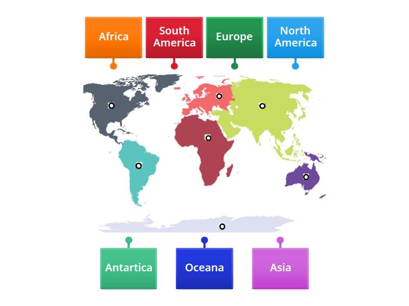 Continents - Labelled diagram