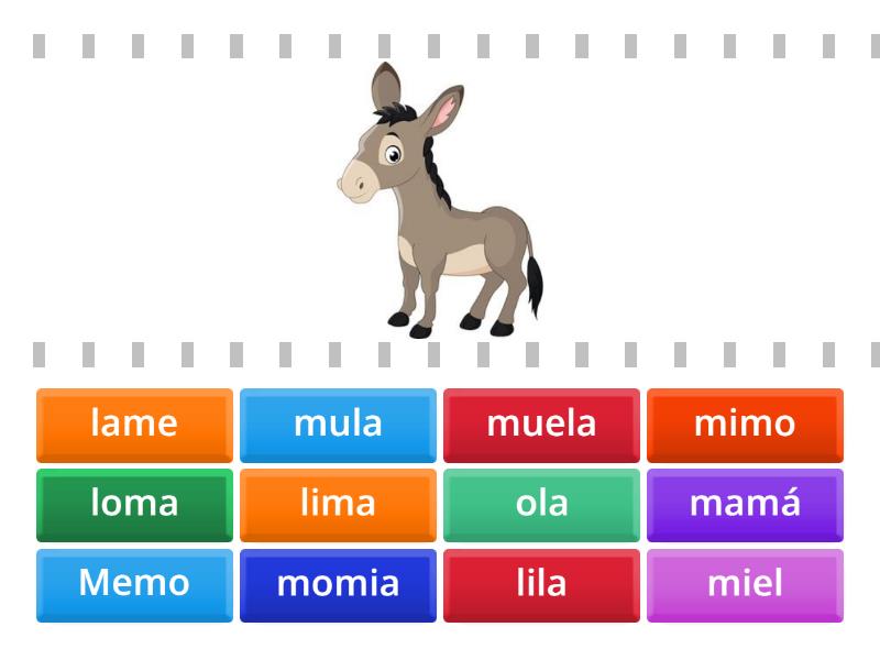 Lectura de palabras con L y M - Find the match