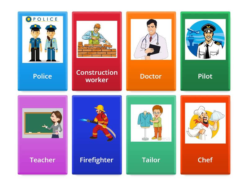 Community helpers - Flip tiles