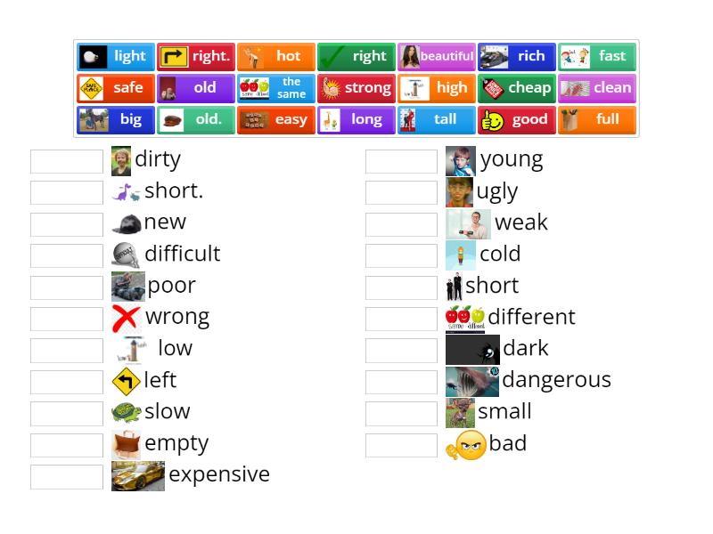 English File Elementary 2B - Match up