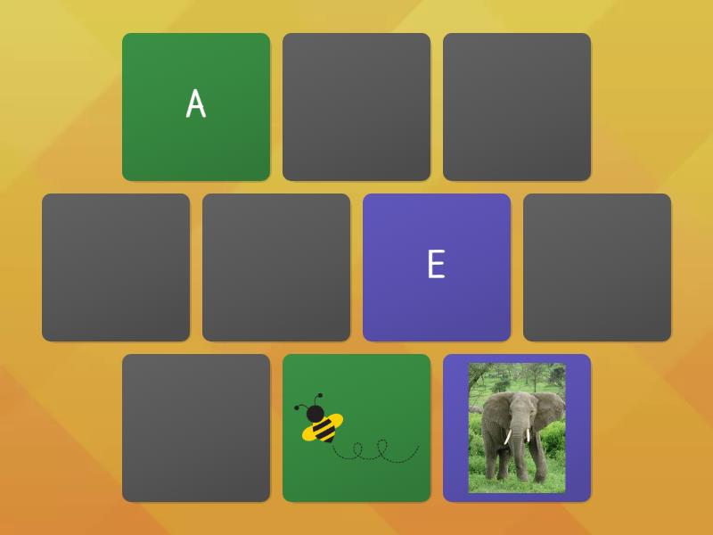 JOGO DA MEMORIA - VOGAIS - Matching pairs