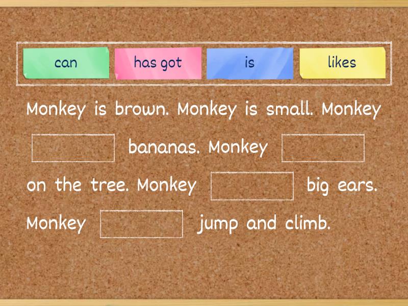 am/ is /are - have got/ has got - can - Missing word