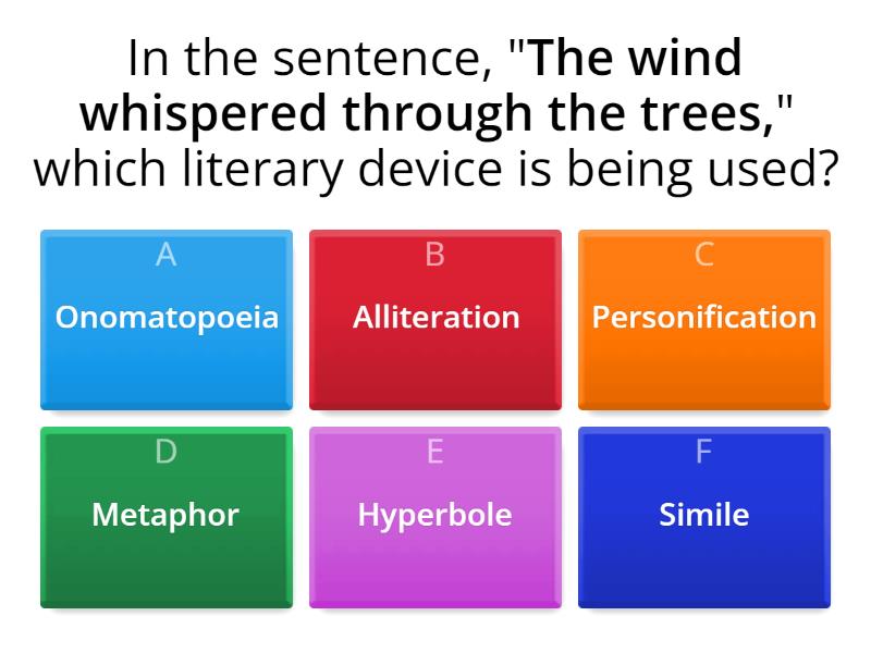 Literary devices - Quiz