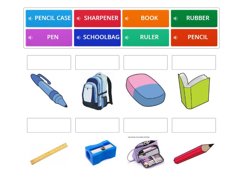 SCHOOL OBJECTS REVISION - Match up