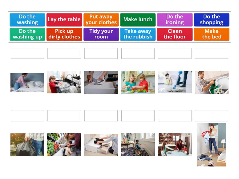 Housework Quiz - Une las parejas