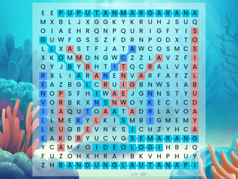 Kata kata dalam materi bela negara - Wordsearch