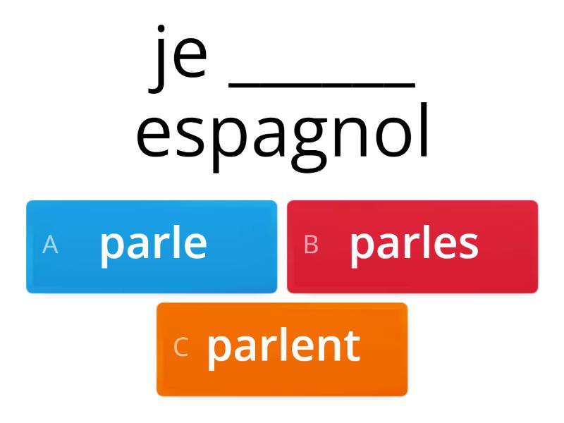 Parler (conjugaison au présent) - Quiz