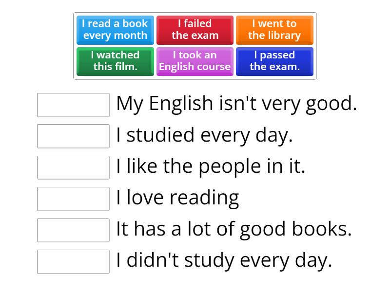 Why/because - Match up