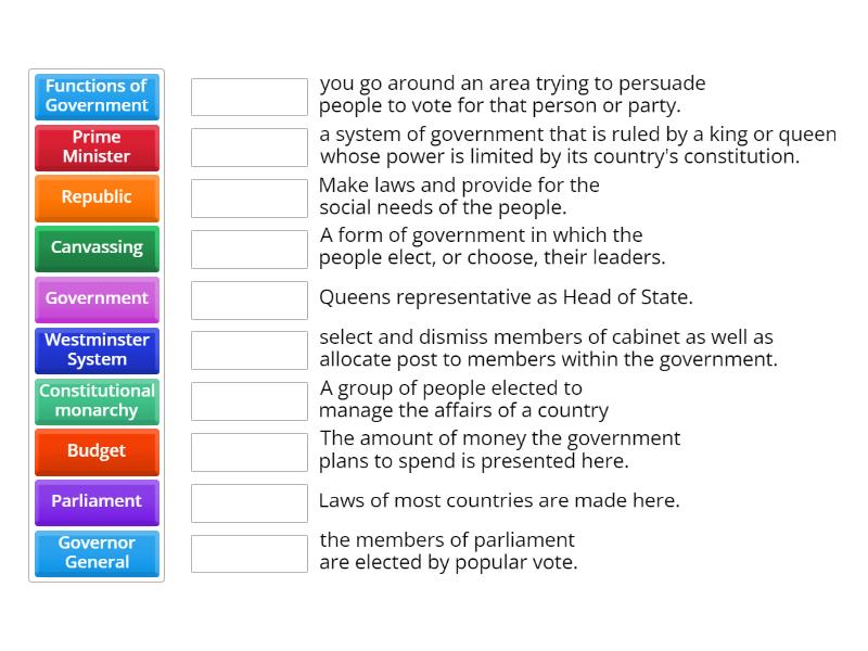 Government - Match up