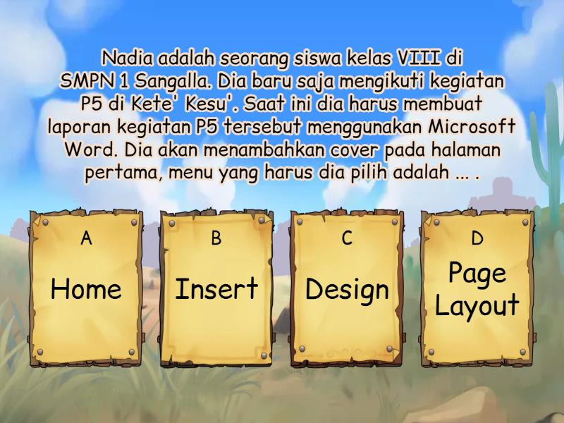 Pengolah kata (Mc. Word) - Quiz