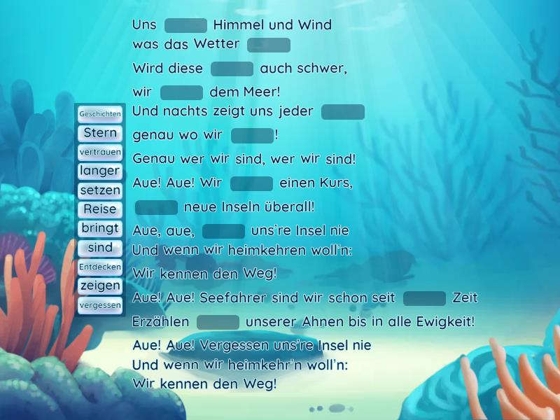 Wir kennen den Weg - Complete the sentence