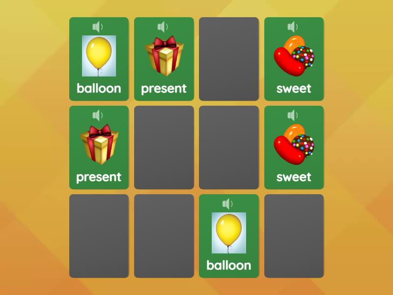 Unit 7: Let's buy presents - Matching pairs