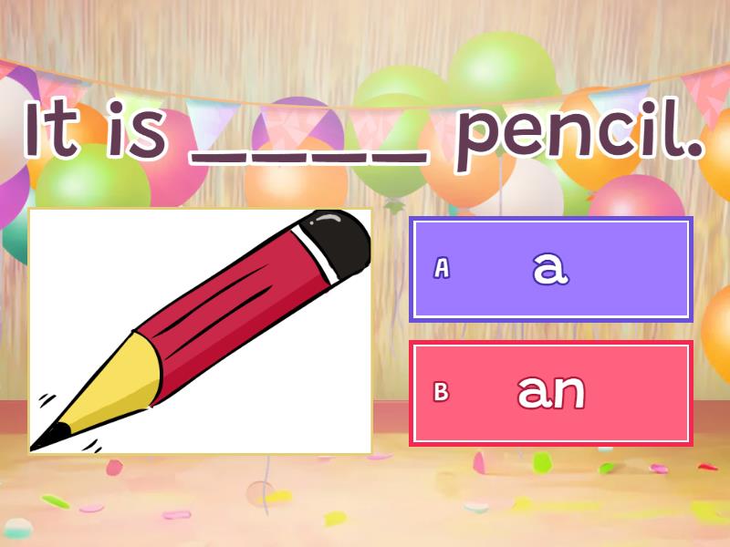 Articles a/an - Quiz