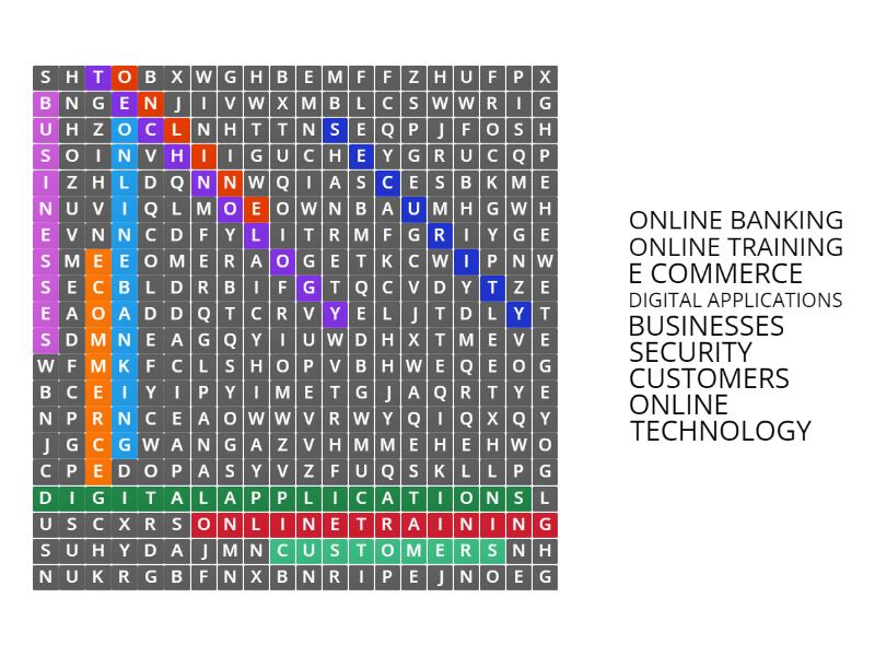 Digital Applications - Wordsearch