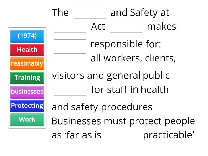 R093 Health and Safety - Complete the sentence