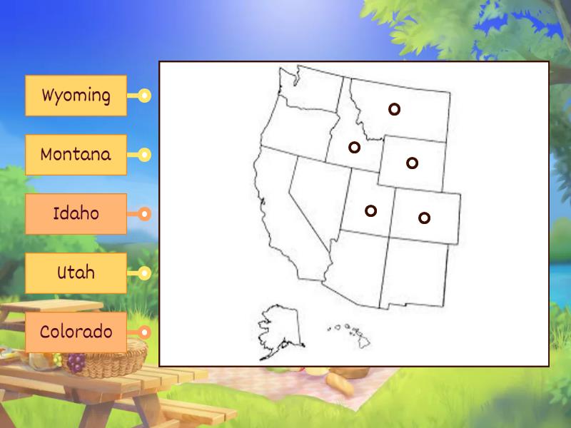 Mountain States US - Labelled diagram