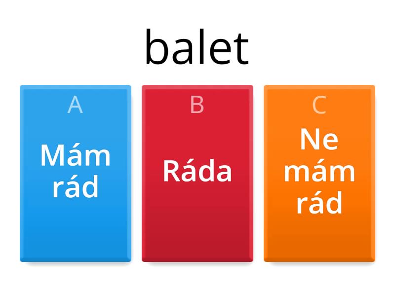 rád X mít rád - Quiz