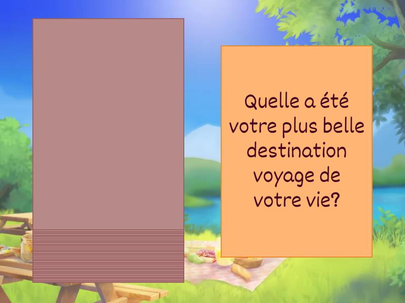 Les vacances - Speaking cards