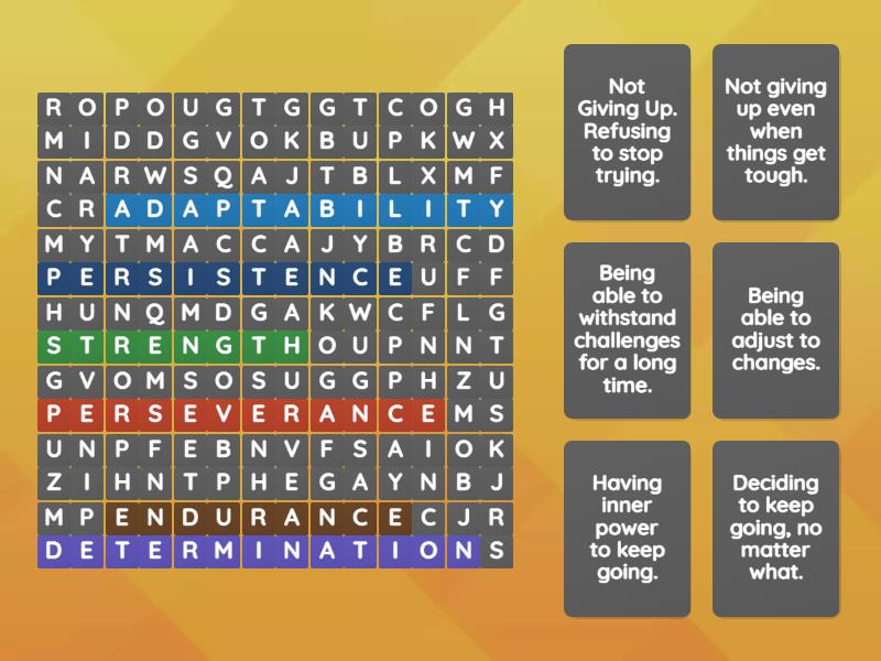 Resilience - Wordsearch